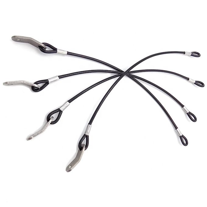 bride simple de câble métallique de jambe de l'acier inoxydable 7*7 316 ...