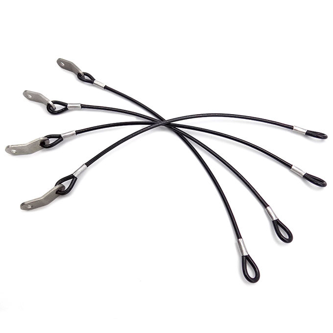 bride simple de câble métallique de jambe de l'acier inoxydable 7*7 316 ...